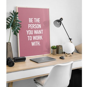 Motivational Poster, Desk Decor for Women, Workplace Positive Quotes ...