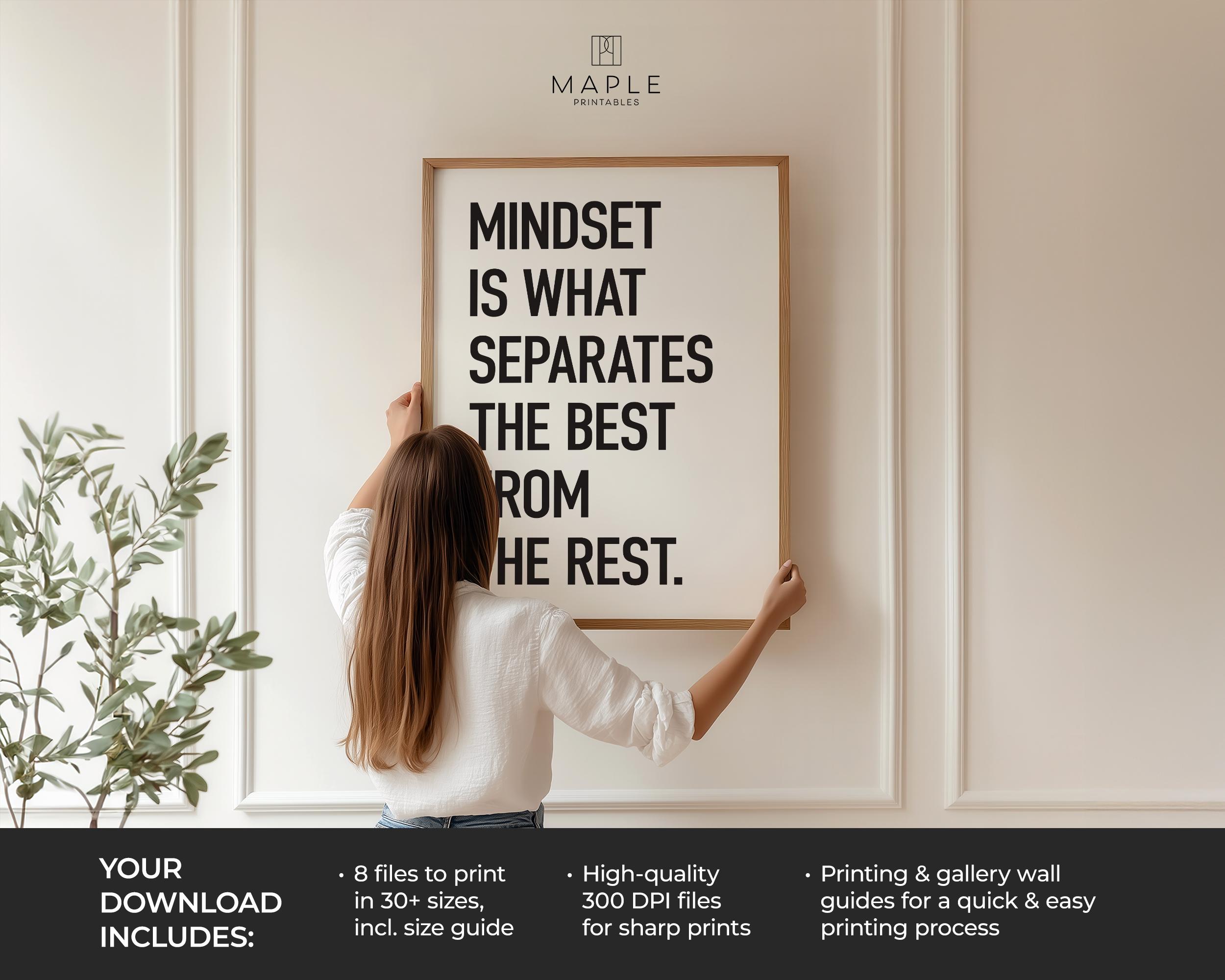 Motivational Wall Art, Growth Mindset Quote Print, Home Office Decor ...