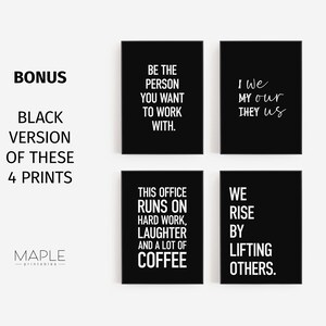 Motivational Office Decor for Team, Mega Bundle of 50 Prints, Modern ...