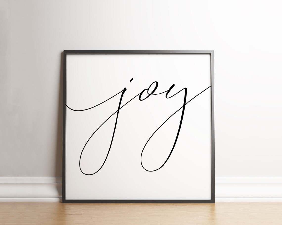 Joy Print Downloadable Prints Holiday Decor Printable Wall - Etsy UK