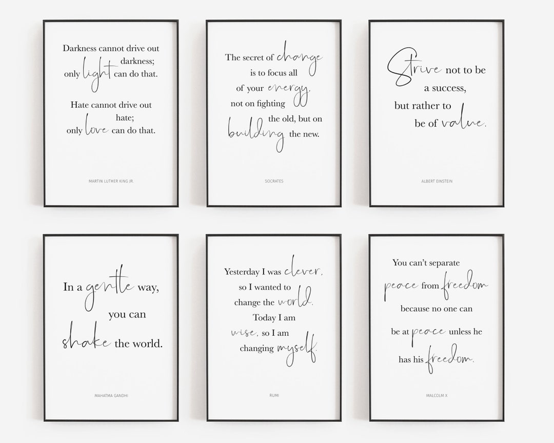 Classroom Posters Set of 6 PRINTABLES Inspirational Quote - Etsy