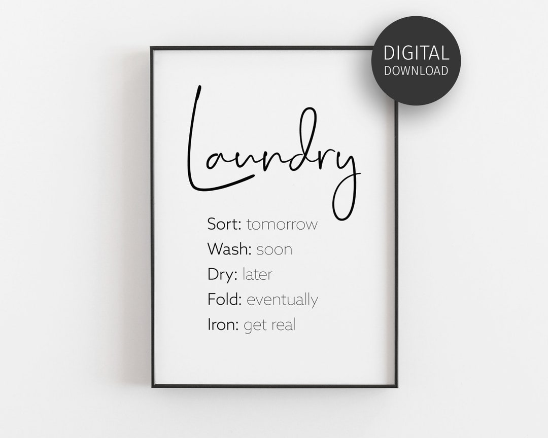 Laundry Schedule Print, Laundry Room Decor, Funny Laundry Poster ...
