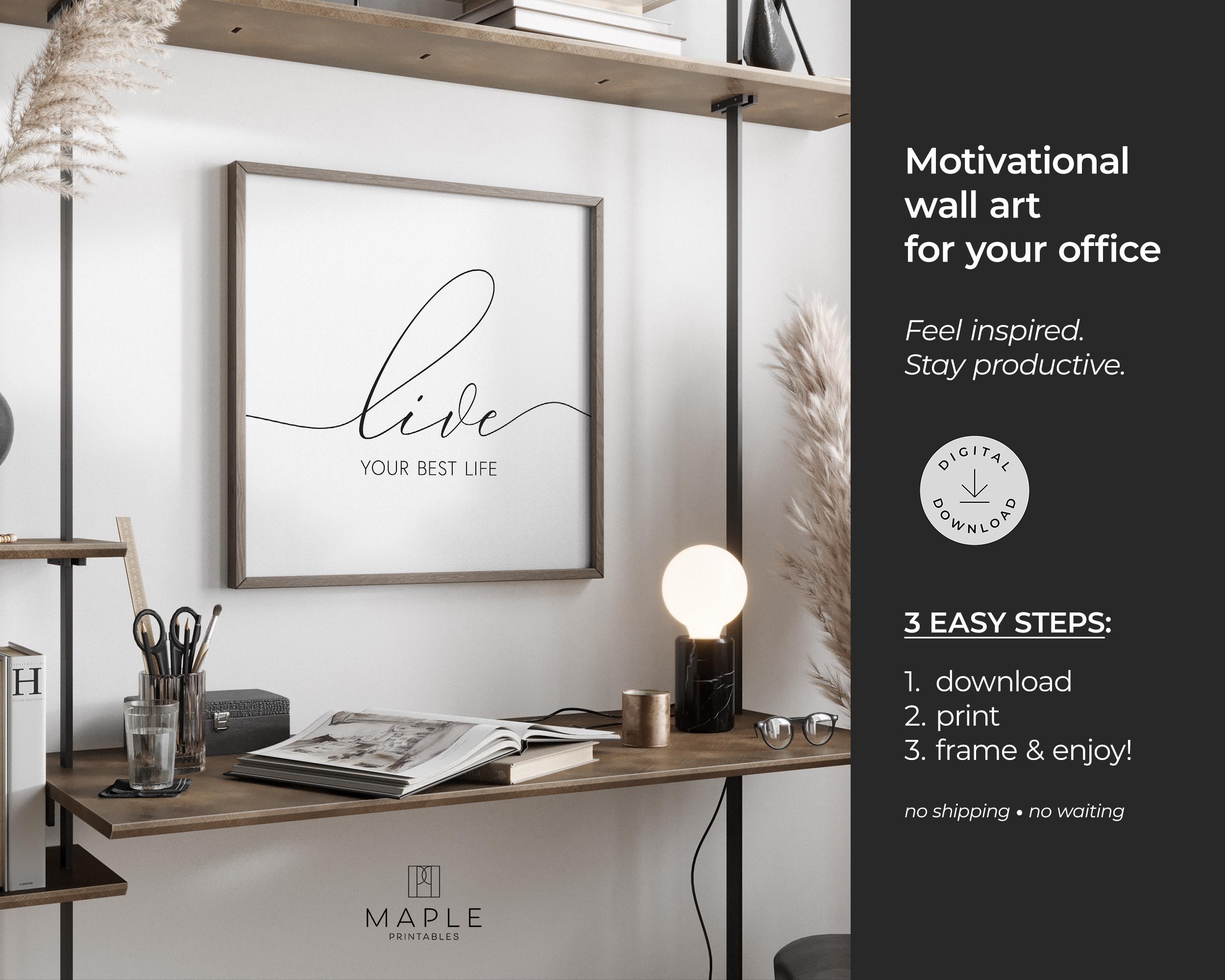 Live Your Best Life Print, Downloadable Prints, Inspirational Quote ...