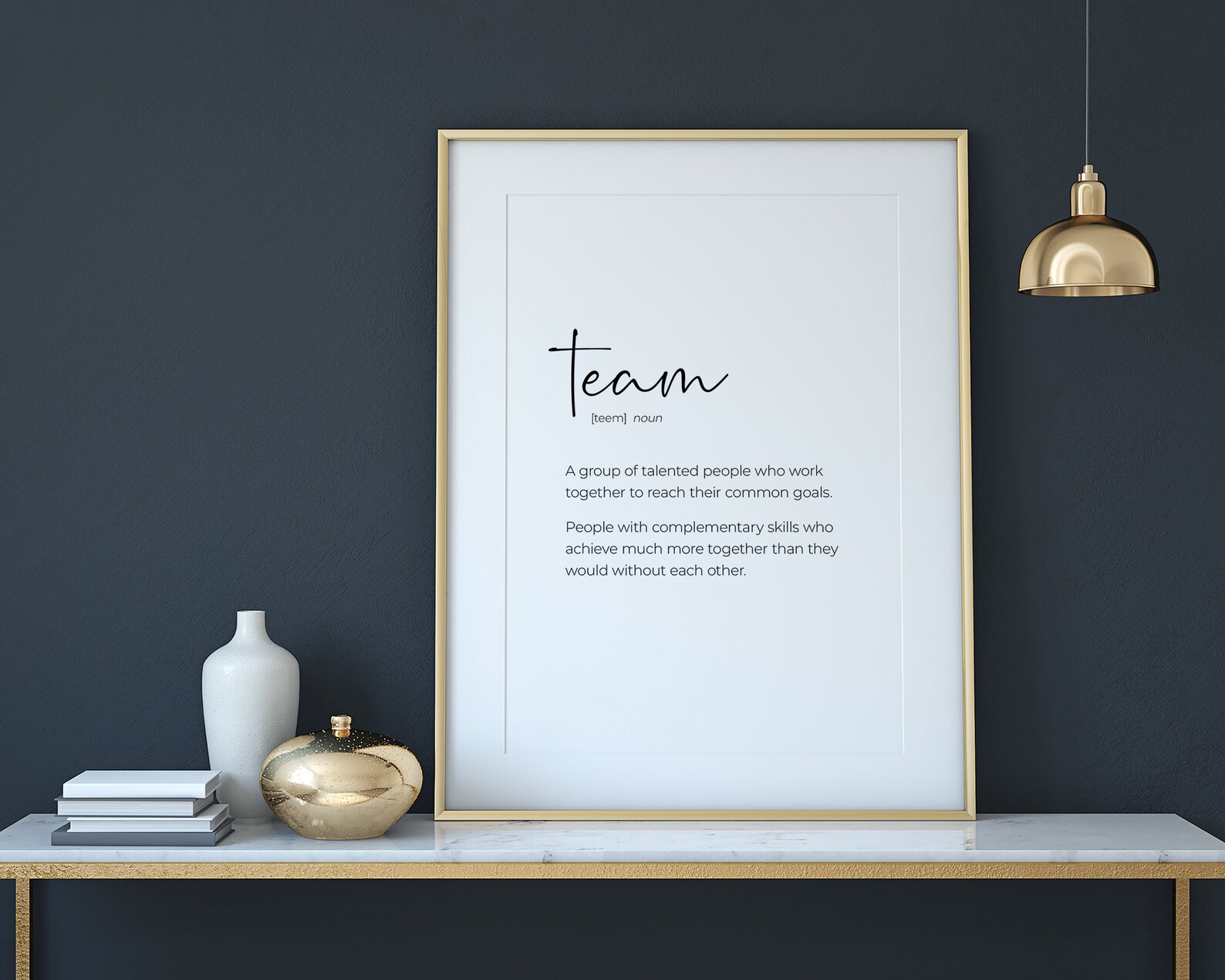 Team Definition Poster Office Decor Wall Art Teamwork - Etsy