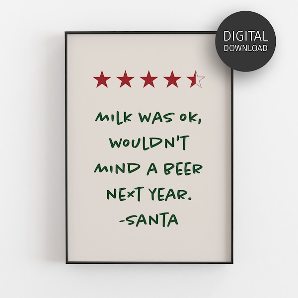 Funny Christmas Printable Poster - Etsy