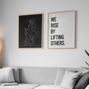 We Rise by Lifting Others, Set of 2 PRINTABLES, HR Office Decor ...