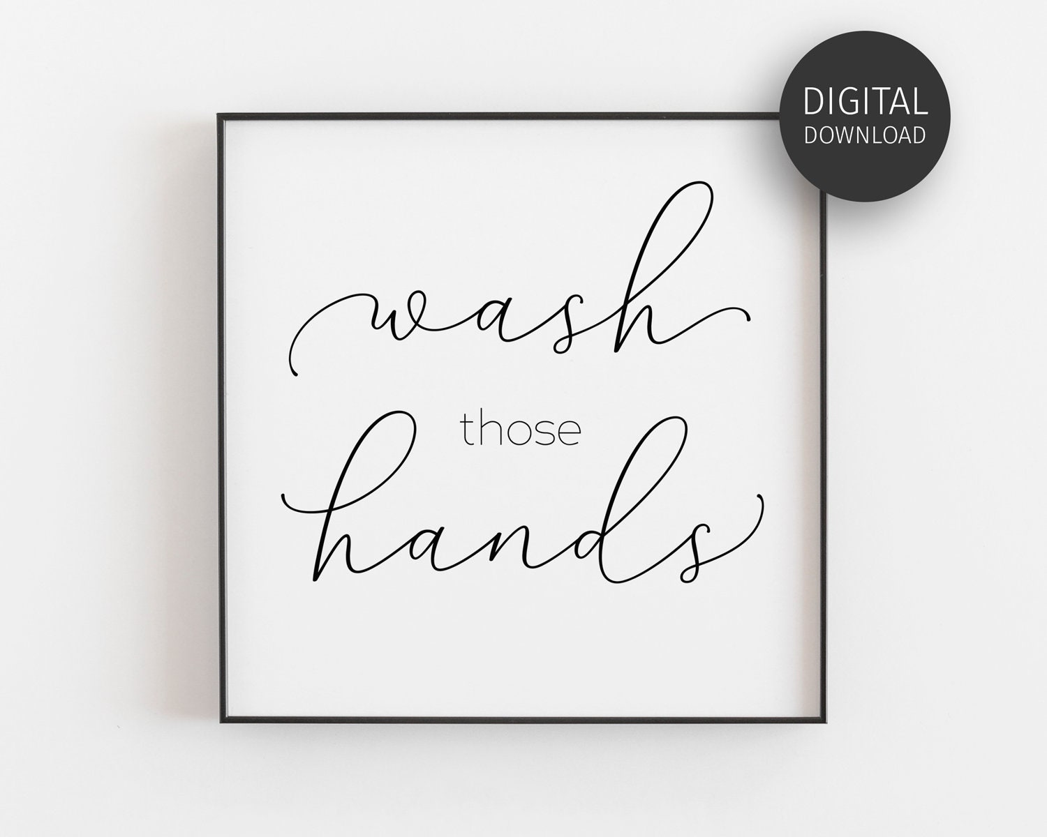 Wash Your Hands Printable Bathroom Wall Art Bathroom Decor - Etsy