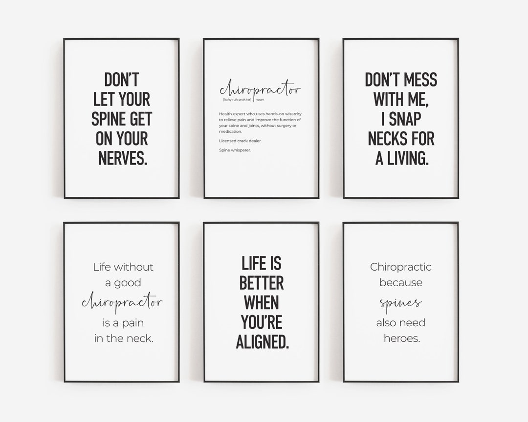 Chiropractic Posters, Office Decor for Chiropractor, Chiro Wall Art ...