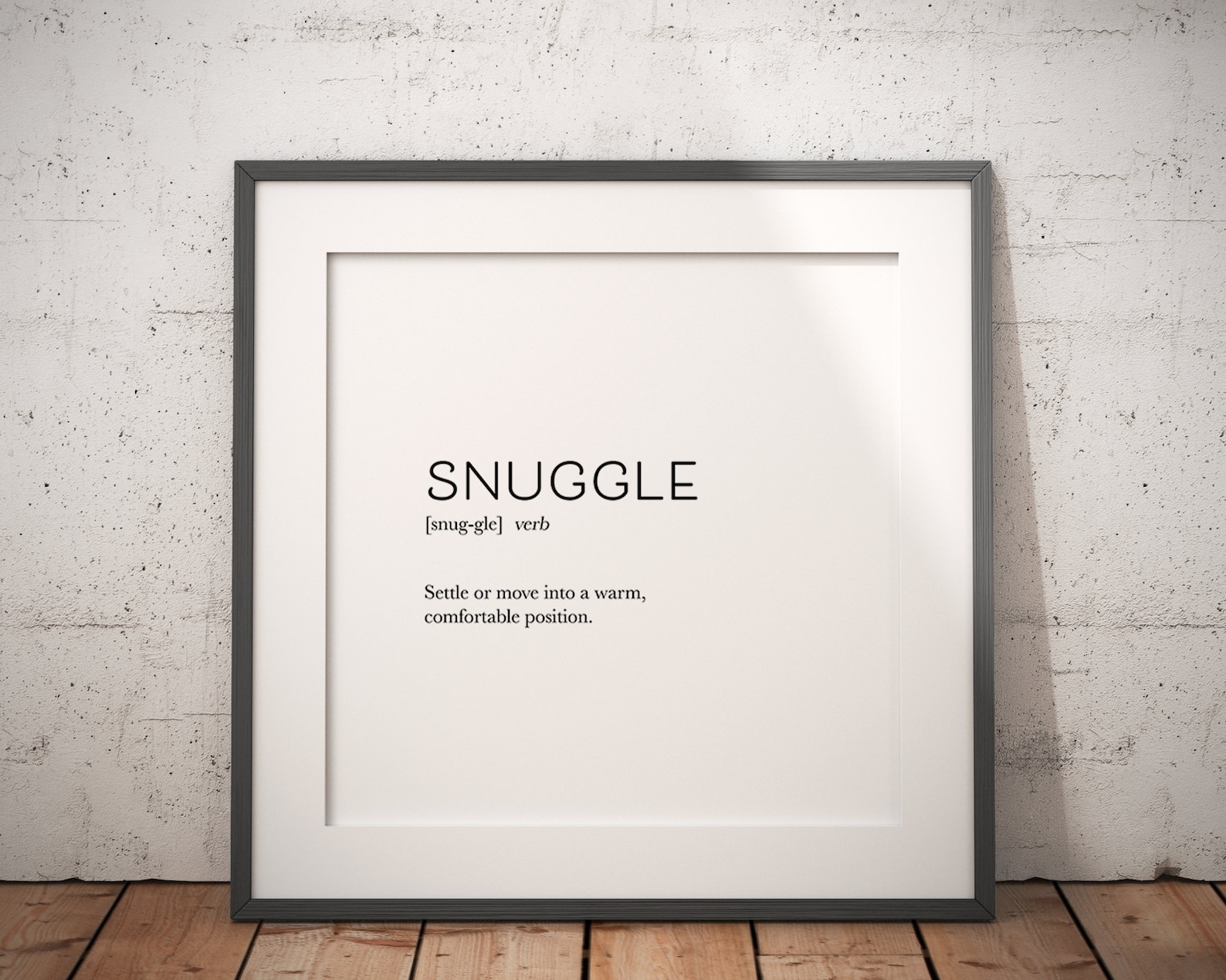 Snuggle Definition Bedroom Decor Downloadable Print Cute | Etsy