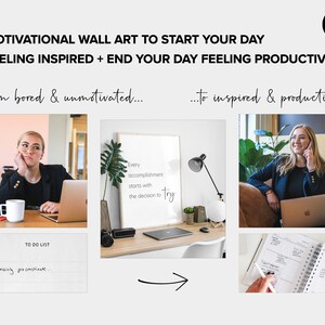 Motivational Wall Art for Home Office Decor, Printable Minimalist ...