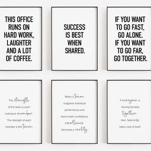 Office Desk Decor, Set of 18 PRINTABLES, Office Decor for Women, Team ...