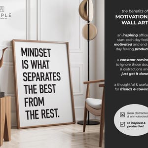 Motivational Wall Art, Growth Mindset Quote Print, Home Office Decor ...