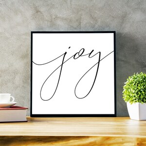Joy Print, Downloadable Prints, Holiday Decor, Printable Wall Art, Home ...