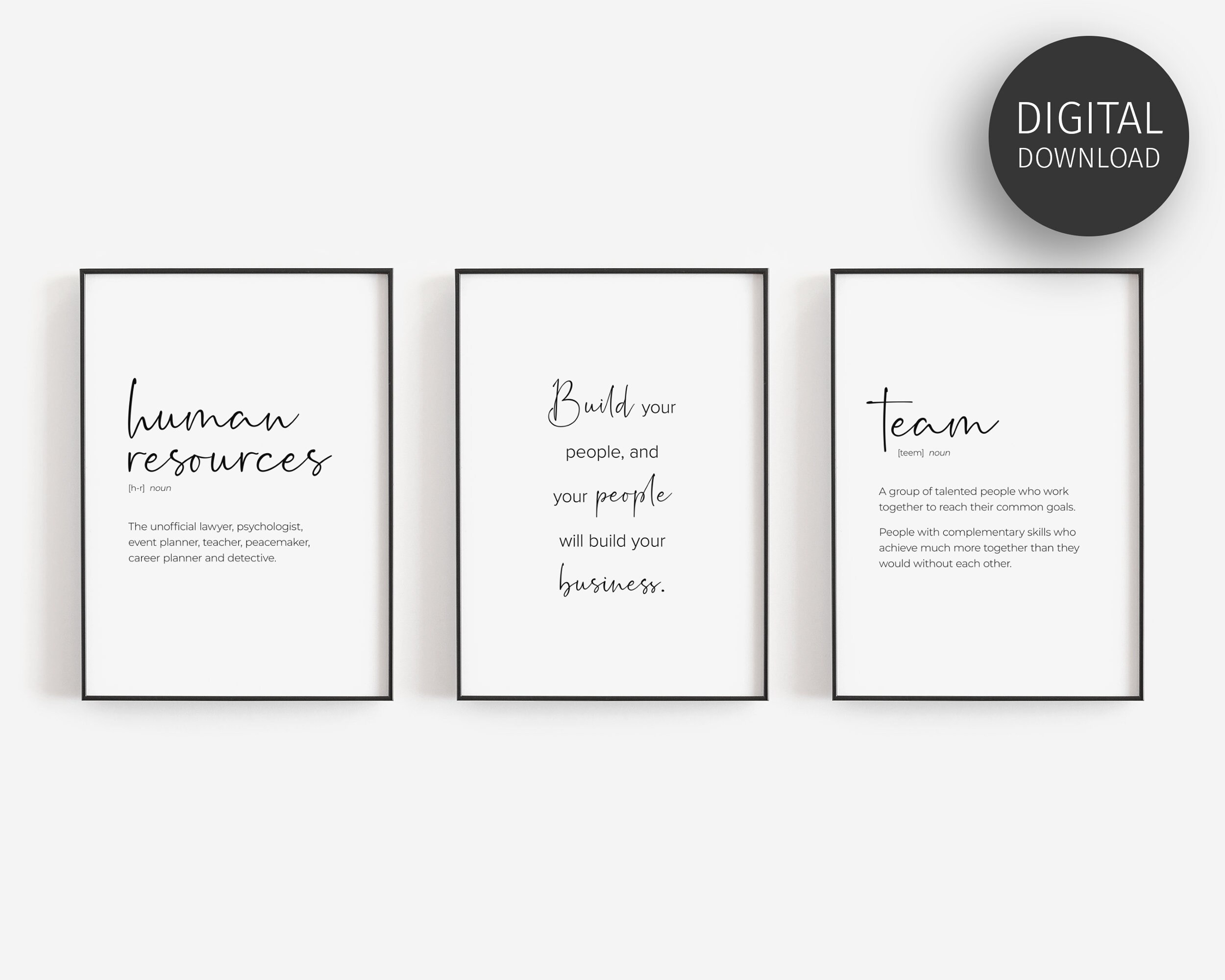 HR Office Decor Set of 6 PRINTABLES Human Resources Humor - Etsy Australia