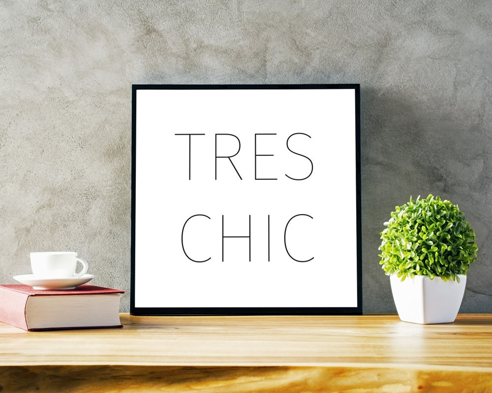 Tres Chic Print Fashion Wall Art Downloadable Prints French - Etsy