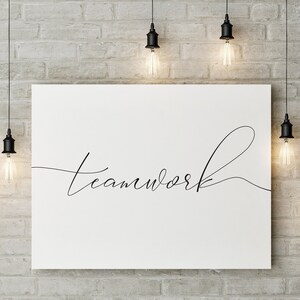 Teamwork Printable, Teamwork Poster, Downloadable Print, Printable Wall ...