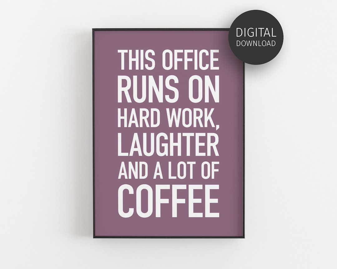 Desk Decor for Women, Funny Cubicle Decor, Printable Home Office Wall ...