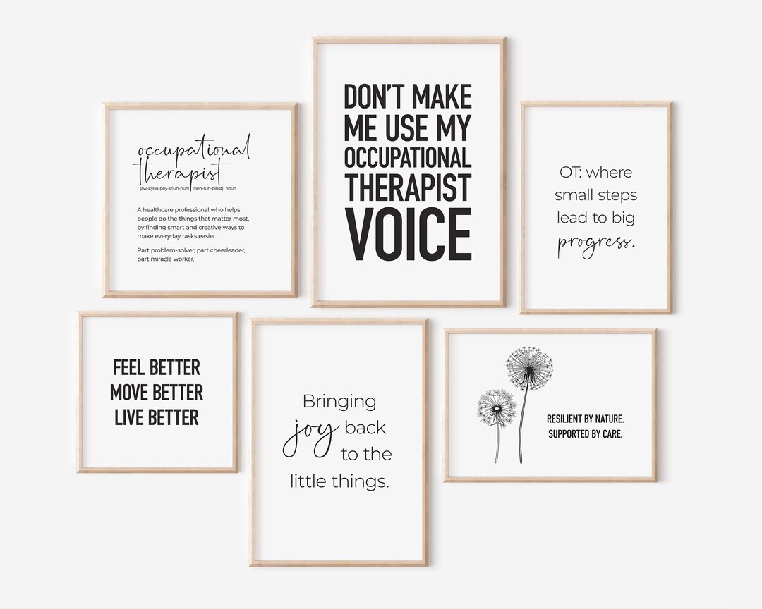 Occupational Therapy Posters, Office Decor for Occupational Therapist ...