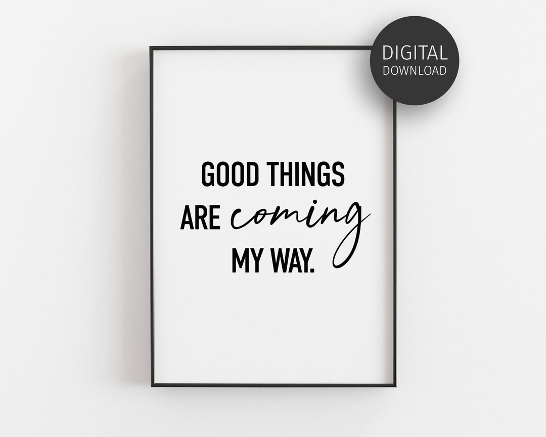 Daily Affirmation Print, Printable Manifestation Poster, Positive ...