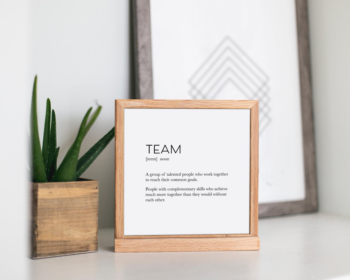 Team Definition Poster Teamwork Printable Teamwork Wall Art - Etsy