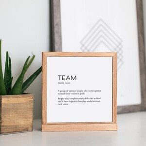 Team Definition Poster, Teamwork Printable, Teamwork Wall Art, Growth ...