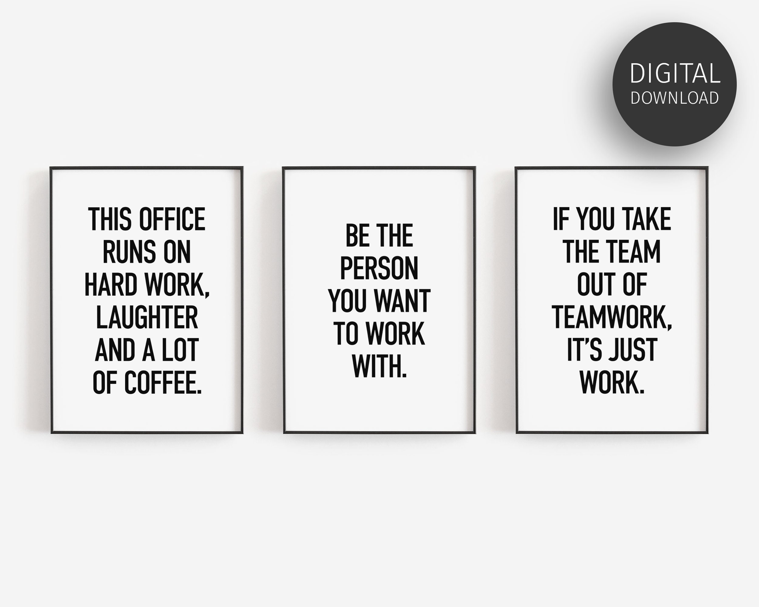 Team Office Decor Set of 6 PRINTABLES Teamwork Wall Art - Etsy Canada