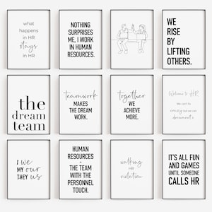 HR Bundle of 50 Funny and Motivational Office Prints, Printable ...