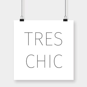 Tres Chic Print Fashion Wall Art Downloadable Prints French - Etsy