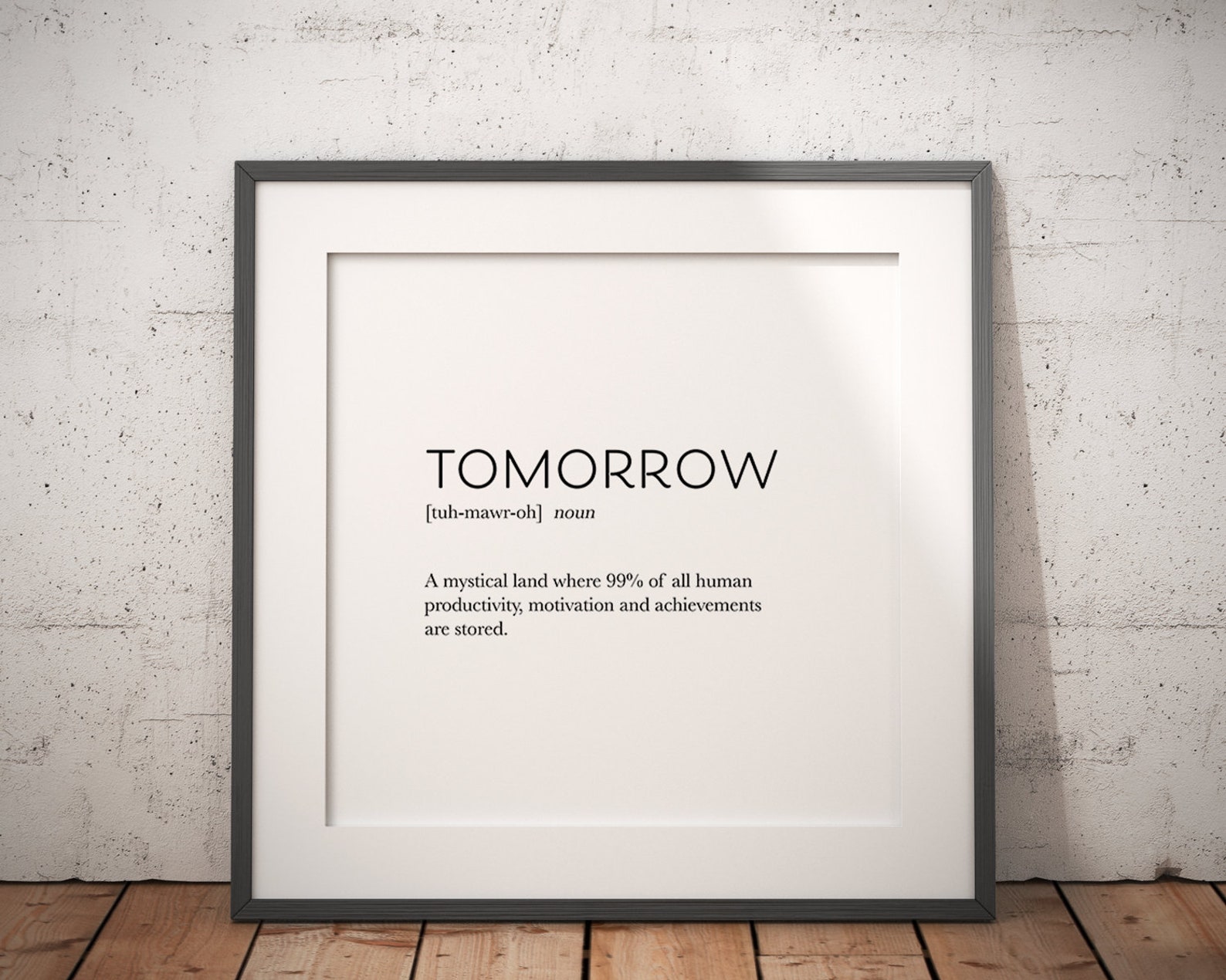 Tomorrow Definition Definition Print Downloadable Print - Etsy