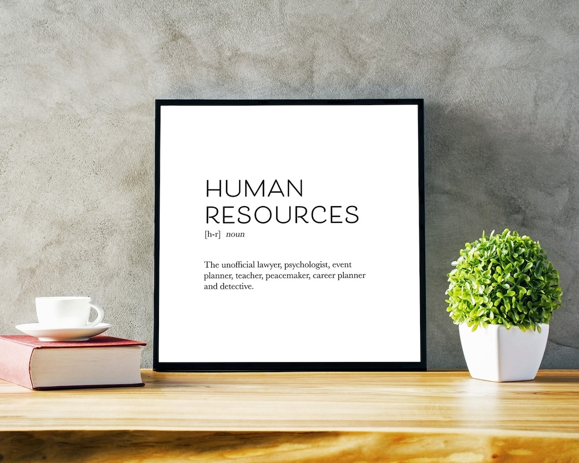 Human Resources Definition Print HR Office Decor Coworker - Etsy