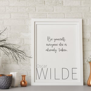 Oscar Wilde Quote, Downloadable Prints, Classroom Decor, Inspirational ...