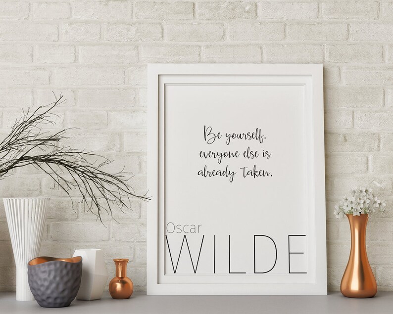 Oscar Wilde Quote Downloadable Prints Classroom Decor | Etsy