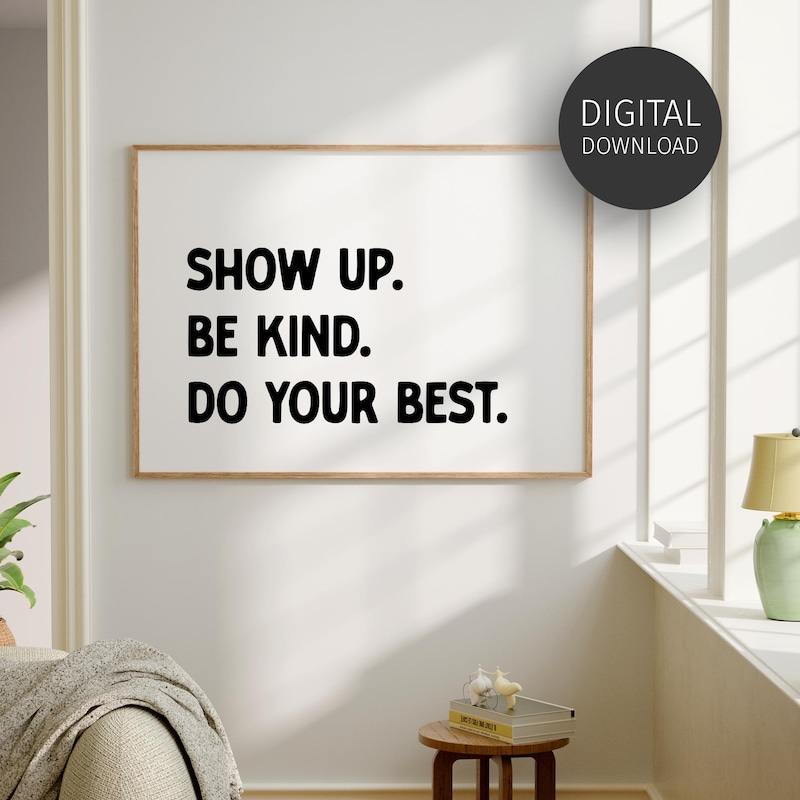 Be Kind Poster - Etsy