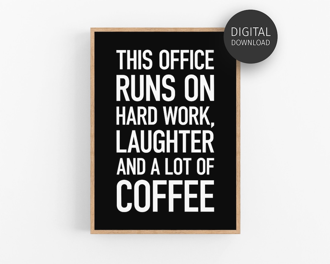 Office Decor, Workplace Wall Art, Printable Teamwork Poster, Funny Work ...
