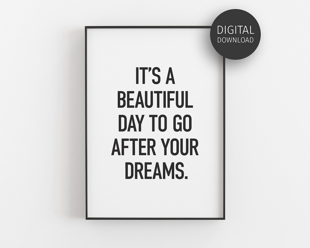 Motivational Print, Printable Home Office Decor, Classroom Wall Art ...