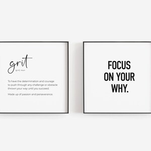 Office Decor for Women, Set of 6 PRINTABLES, Motivational Quotes, Home ...