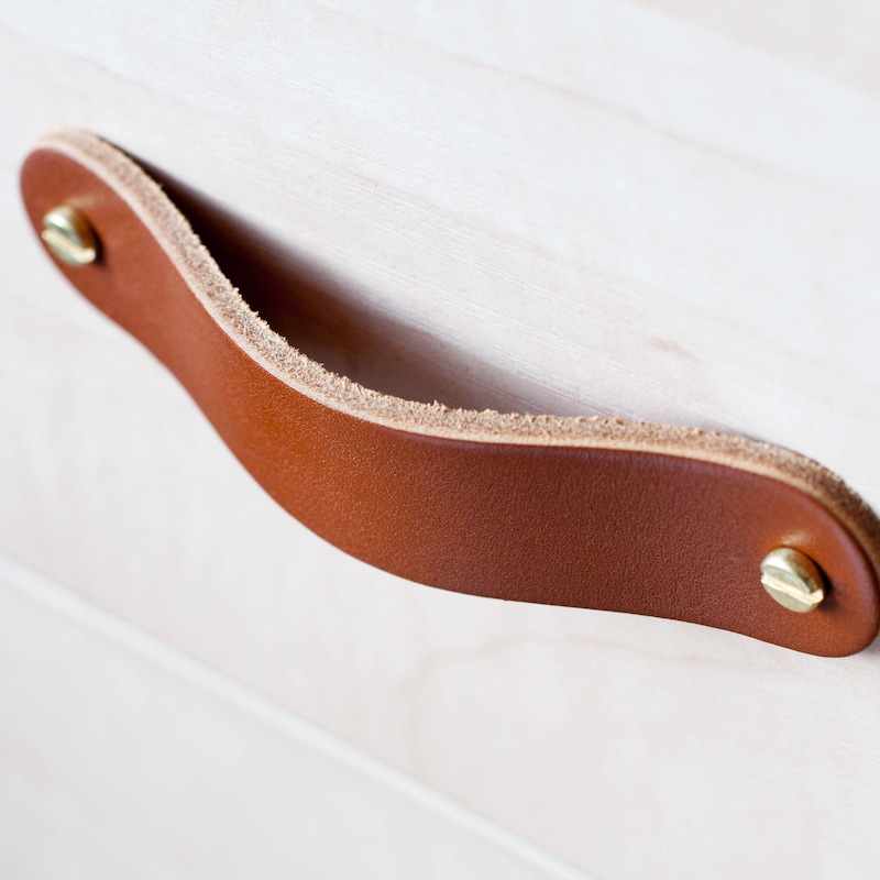 Leather Drawer Pulls - Etsy