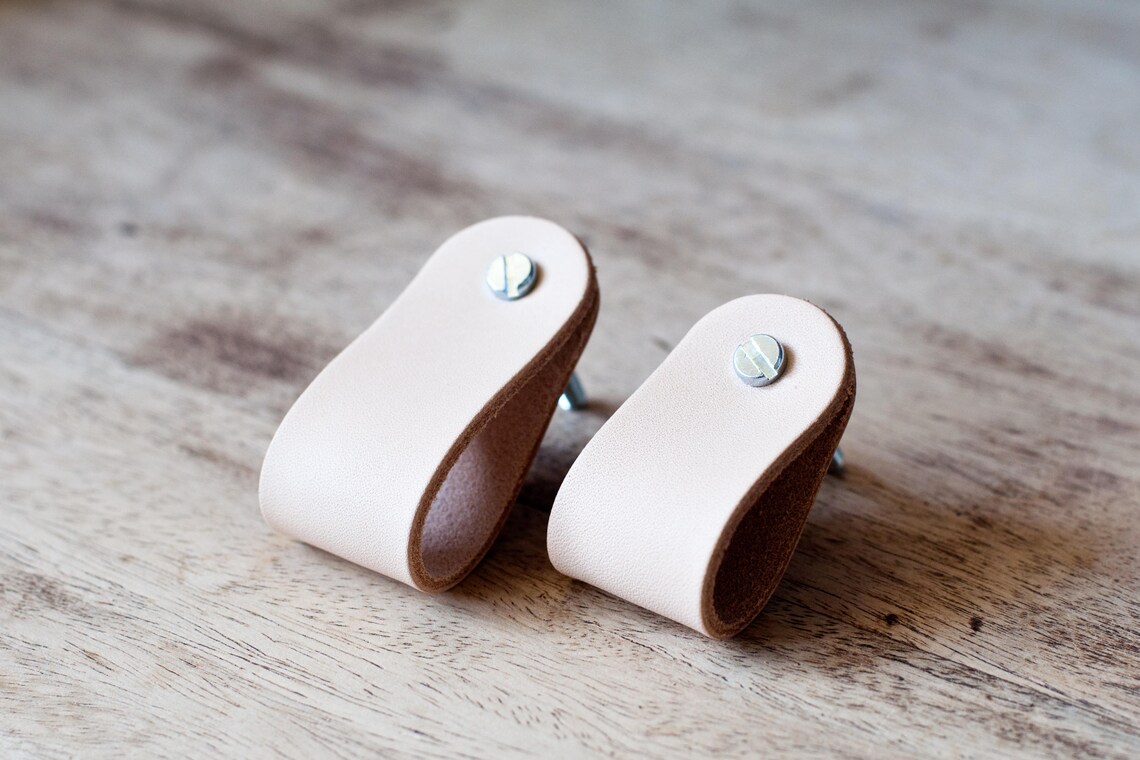 Leather Drawer Pulls Leather Door Handles Leather Door - Etsy