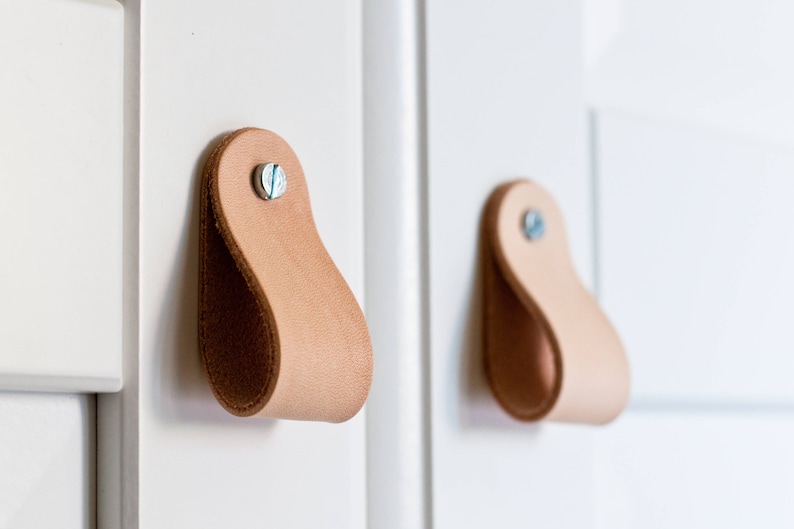 Leather Drawer Pulls, Leather Door Handles, Leather Door Pulls, Leather ...