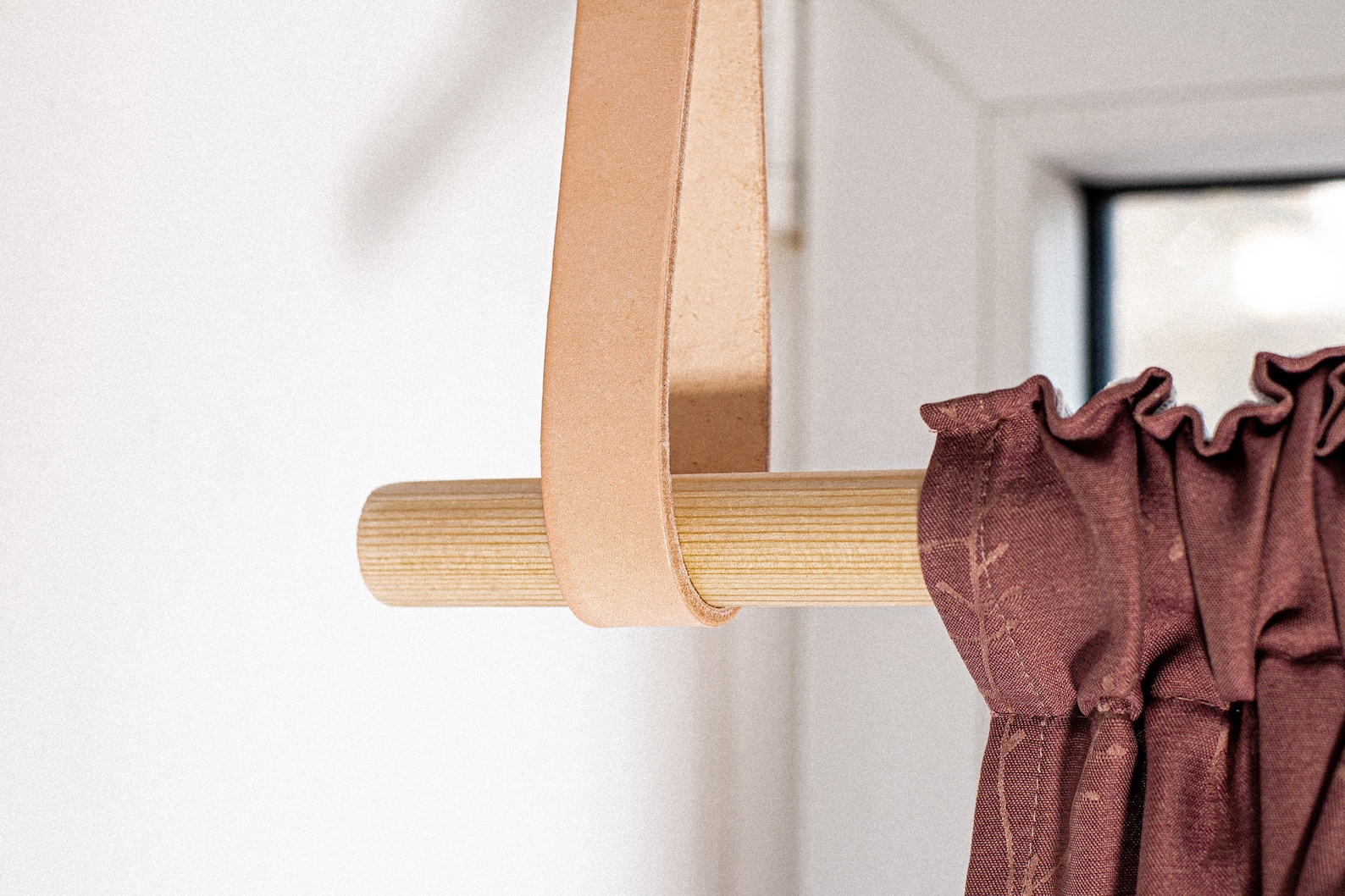Leather Ceiling Straps Hanging Dowel Holder Clothing Rack - Etsy