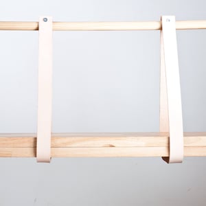 Leather Shelf Straps, Hanging Shelf Straps, Leather Wall Hanging Shelf ...