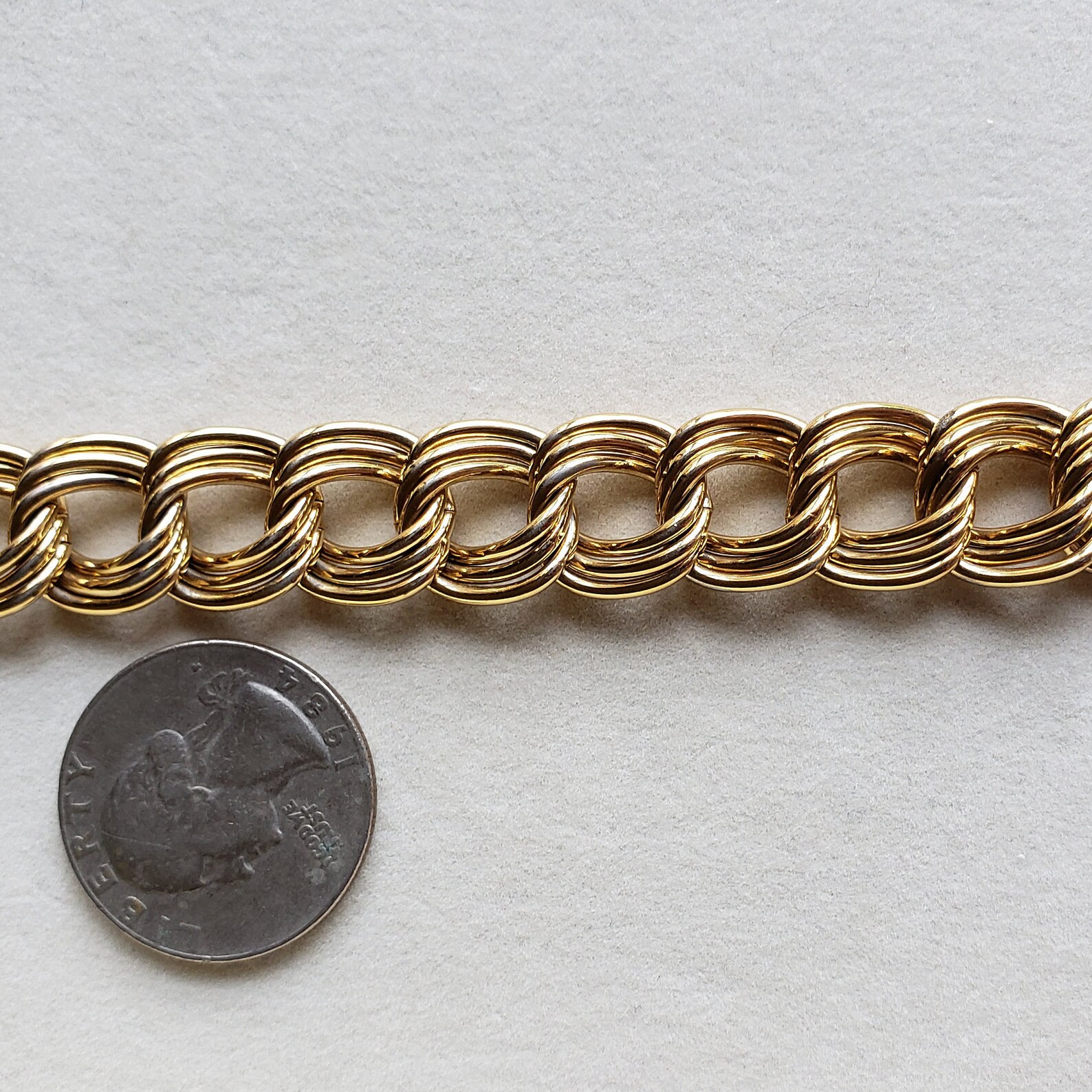 Napier Mid-century Glam Chunky Triple Link Chain Gold Tone - Etsy