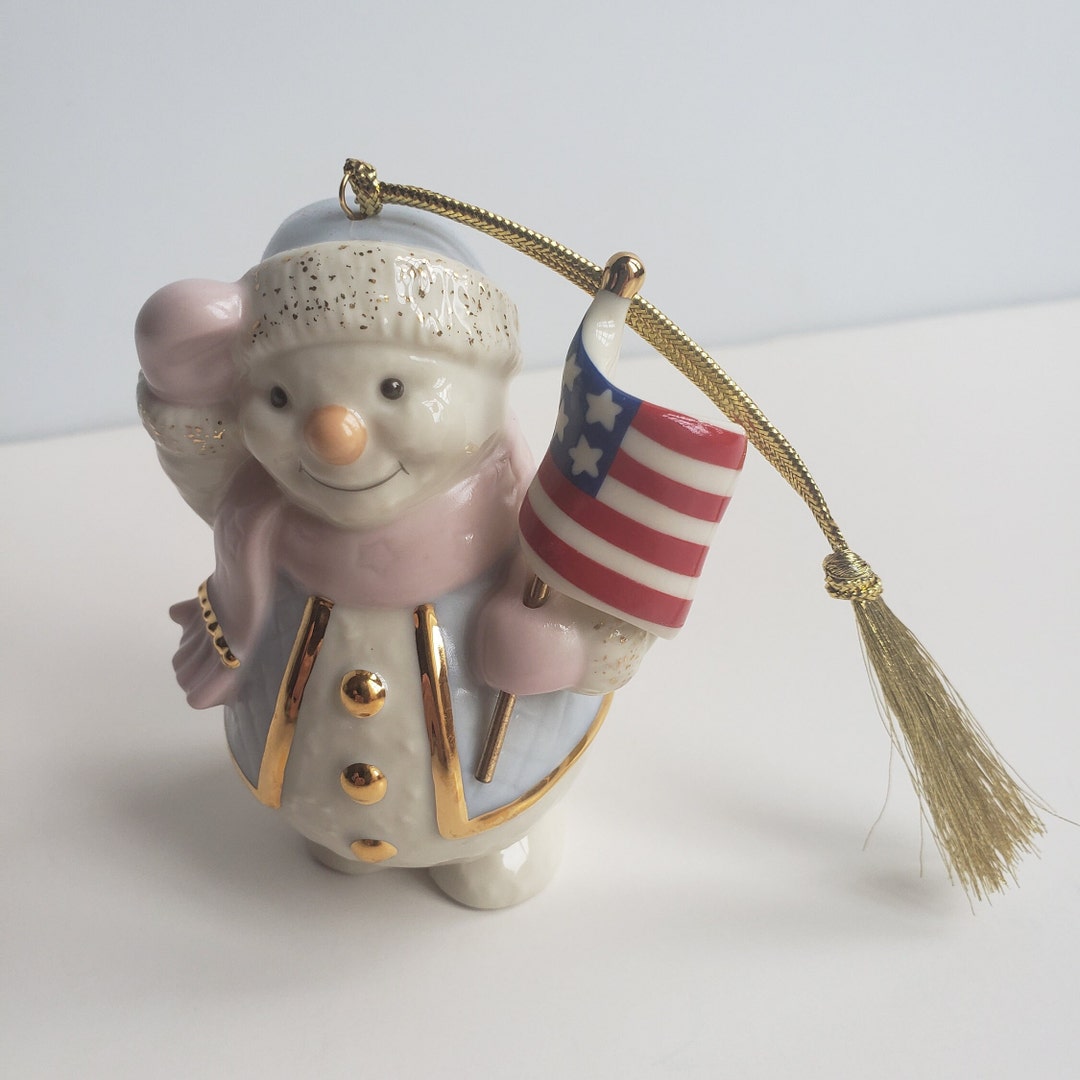 Lenox Annual Snowman - Patriotic Snowman - Boxed Annual Snowman ...