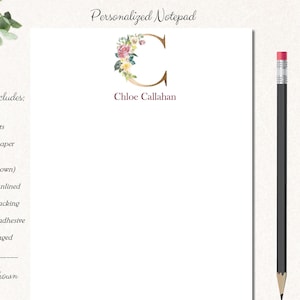 Personalized Notepad | Monogram Notepad | Memo Pad | to Do List Notepad | Stationery ...