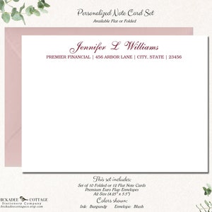Professional Note Cards With Envelopes, Business Stationery, Corporate ...