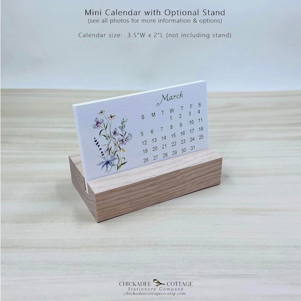 Mini Calendar - Etsy