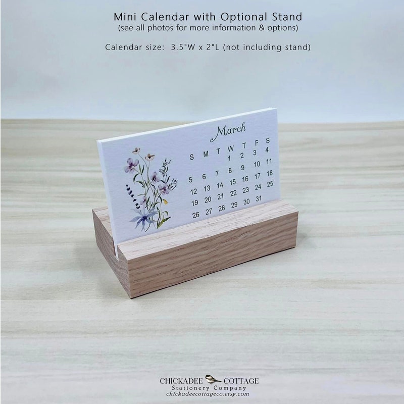 Mini Calendar - Etsy