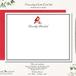 Cardinal Bird Personalized Stationery | Cardinal Watercolor Note Cards ...