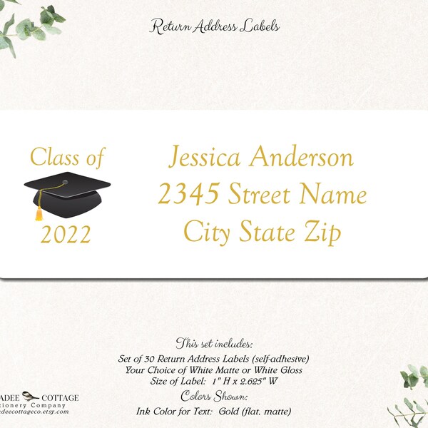 Graduation 2022 Return Labels - Etsy