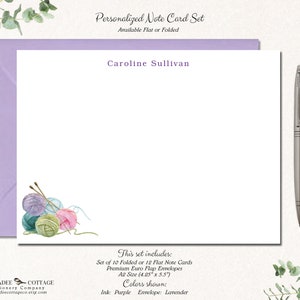 Knitting Personalized Stationery | Knitting Personalized Note Cards ...